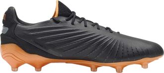 Puma King Ultimate Fu&szlig;ballschuhe mit festem Boden f&uuml;r Herren (Schwarz/Orange)