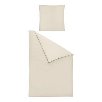 Irisette Edel-Feinbiber Bettwäsche Set Lago 8450 u.Ecru 135 x 200 cm + 1 x Kissenbezug 80 x 80 cm