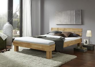 Generic Futonbett Schlafzimmer Bett Wildeiche massiv Holz ge&ouml;lt Jenny 140 x 200 cm K JE-140