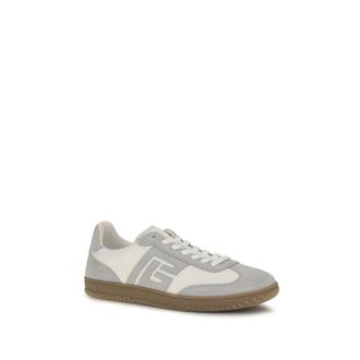Balmain Mens White Calf Leather Bos Taurus Athletic Sneakers