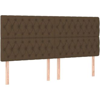 vidaXL Kopfteile 4 Stk. Dunkelbraun 90x7x78/88 cm Stoff Vidaxl