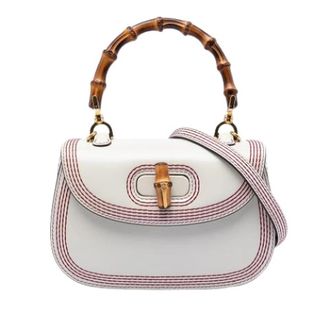 Gucci Pre-owned Bamboo Top Handle Satchel - - Pre-owned - Damen - Wei&szlig; - ONE SIZE