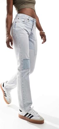 Levi's 501 - Jeans mit geradem Original-Schnitt in verwaschenem Hellblau