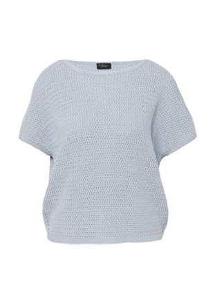 s.Oliver Kurzarmpullover Strickpullunder Shirt mit Strickmuster im Relaxed Fit