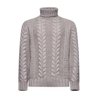 Brunello Cucinelli Homme, Pulls, Brun, Taille: XL Pull ras du cou en cachemire