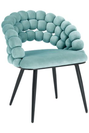 Novel Armlehnstuhl, Schwarz, Jadegrün, Metall, Textil, Rundrohr, 58x80x62 cm, Stoffauswahl, Esszimmer, Stühle, Esszimmerstühle, Armlehnenstühle