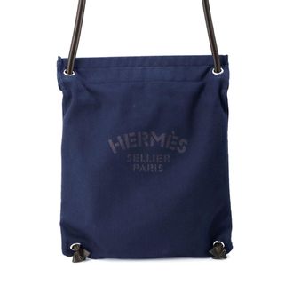 Herm&egrave;s Navy Toile Aline Grooming Bag