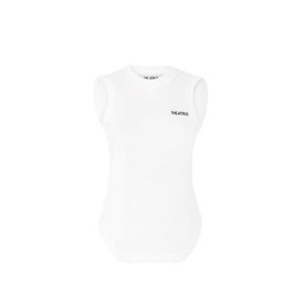 The Attico Top sans manches &agrave; logo en coton