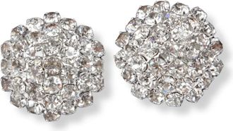 Self Portrait Femme, Accessoires, Gris, Taille: ONE Size Crystal Flower Earrings