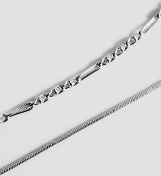 Mango Collier double combin&eacute; argent - Femme - Taille unique - MANGO