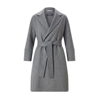 Max Mara Mantel mit Bindeg&uuml;rtel - - Coats - Damen - Grau - M