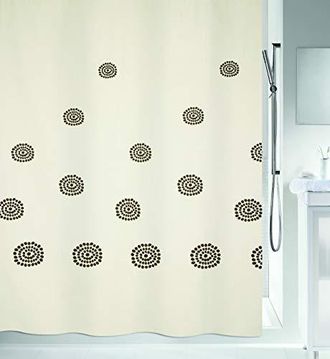 Spirella Anti-Schimmel Duschvorhang Tribal Anti-Bakteriell, waschbar, wasserdicht Polyester/Baumwolle 180x200cm Streifen