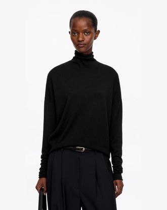 Arket Rollkragenpullover Aus Merinowolle -Schwarz