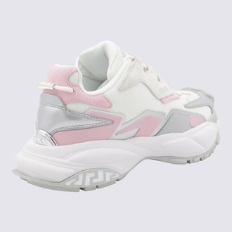 Versace Womens Sneakers White-Pastel Pink-Silver _pl White/pastel Pink/silver