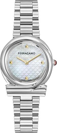 Ferragamo Uhr - Quarz-Analoguhr Gancini Twisted - Gr. unisize - in Silber - f&uuml;r Damen