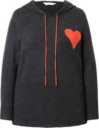 Angel Of Style Strickpullover Kapuzen-Pullover Straight Fit kleines Herz