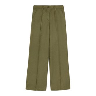 Aspesi High Waist Wide-Leg Hose - - Trousers - Damen - Gr&uuml;n - M