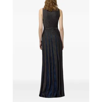 Missoni Metallic Pleated Dress - Brown