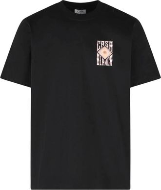 Casablanca Homme, Tops, Noir, Taille: 2XL T-shirt Hermons Mirage