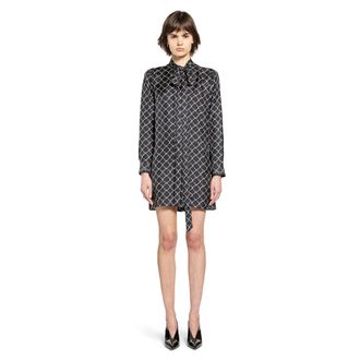 Gucci Horsebit Print Silk Twill Dress