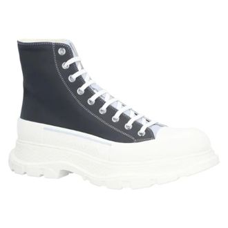 Alexander McQueen Leder boots - - Shoes - Herren - Blau - 43 EU