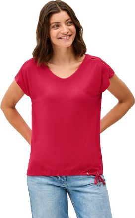 Cecil Damen B323495 Shirt mit Cut-Out Details, Glazed Apple Red, XXL