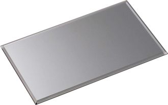 Stoff Nagel Spiegeltablett, Tablett, Untersetzer - Glass Base - Farbe: Smoked Black, Schwarz - Spiegel - Maße (LxBxH): 30 x 17 x 0,7 cm