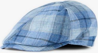 Saison 1865 Beret &agrave; carreaux en lin