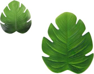 BESPORTBLE iplusmile 2 St&uuml;ck Blattf&ouml;rmige Platzsets und Becheruntersetzer aus Eva Hitzeisolierend rutschfest Gr&uuml;n Tischschutz f&uuml;r K&uuml;che und Esstisch Vielseitige 