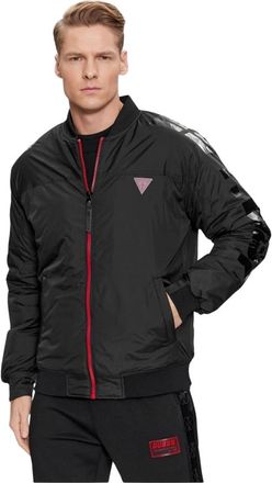 Guess Homme, Vestes, Noir, Taille: S Blouson bomber logo bras