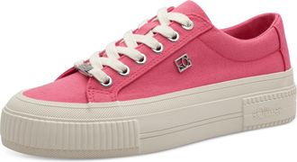 s.Oliver Damen Plateau Sneaker mit Schnürsenkeln Bequem, Rosa (Fuxia), 41 EU