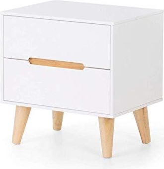 Julian Bowen Alicia Nachttisch mit 2 Schubladen, weiß