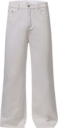 Generic Jean Homme Jeans Homme Week-End/Voyage Jean Automne Streetwear Micro Raccourci Ample Coupe Droite - Volume Large Tendance pour Look Urbain Affirm&eacute;