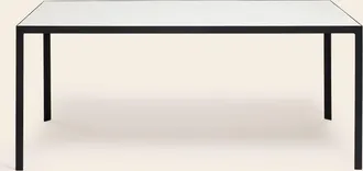 Madura Table &Agrave; Manger Orelia Blanc min&eacute;ral et m&eacute;tal noir - BLANC