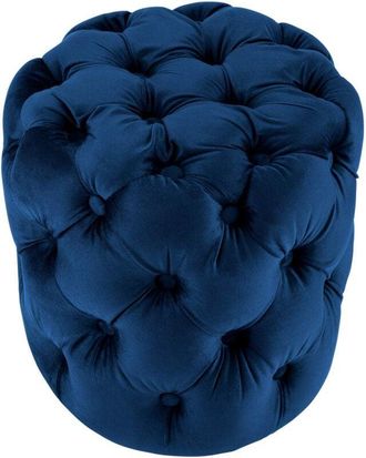 Clp Sitzhocker Drancy Samt blau M