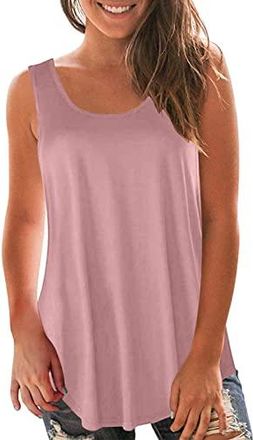 Generic D&eacute;bardeurs tendance &agrave; col rond pour femmes, sans manches, chemisiers de sortie, d&eacute;contract&eacute;s, col rond, Y2K 2025, d&eacute;bardeur tendance, basique, printem