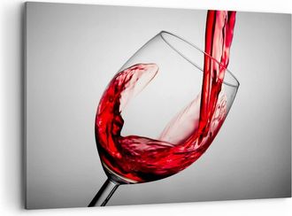 Arttor Wandbilder Dekoration Wohnzimmer Trinken glas wein Bilder auf Leinwand 120x80cm Leinwandbild Schlafzimmer Küche Deko Wand Kunstdruck Art Groß XXL Wand