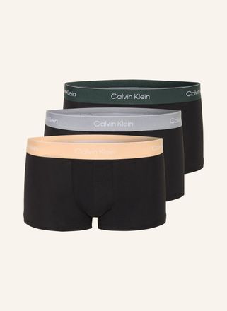 Calvin Klein 3er-Pack Boxershorts Icon Cotton Stretch Low Rise schwarz