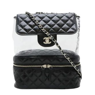 Chanel Pre-owned Leather/Vinyl Matelasse Coco Mark Schultertasche A57826 - - Pre-owned - Damen - Schwarzk - ONE SIZE