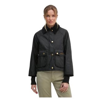 Barbour Femme, Vestes, Noir, Taille: 40 FR Veste imperm&eacute;able Beadnell raccourcie