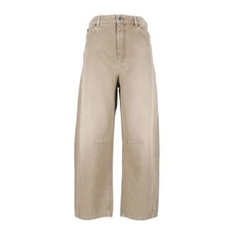 Max Mara Jean Arcadia &agrave; coupe tonneau - Femme - Jeans - Beige - Taille: 32 FR
