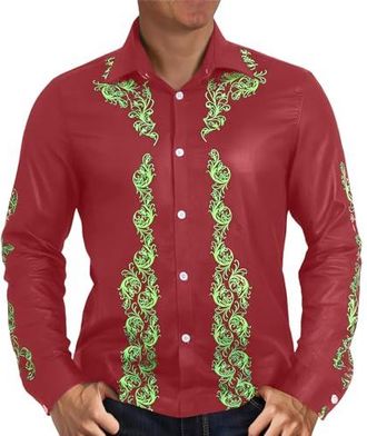 Generic T-shirt pour homme - Motif r&eacute;tro europ&eacute;en occidental - Imprim&eacute; - D&eacute;contract&eacute; - Confortable - Tendance - Commerce ext&eacute;rieur - Entreprise - Revers - Che