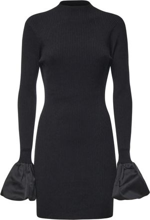 Rotate Rotate Birger Christensen, Femme, Robes, Noir, Taille: 40 FR Knit Mini Cutout Dress