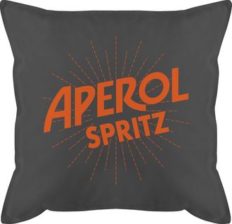 Shirtracer Kissen 50x50 - & Fasching - Aperol Spritz Kostüm I Karneval Kostüm Aperol Spritz - 50 x 50 cm - Grau - aperol+kissen karnevalskissen fasching- sauf ka