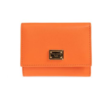 Dolce & Gabbana Leder Portemonnaie - - Accessories - Damen - Orange - ONE SIZE