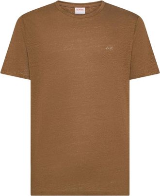 Sun 68 Homme, Tops, Brun, Taille: L T-Shirt Jersey Lin S/S