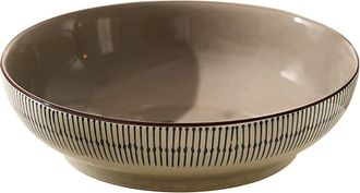 Lavami Keramik-Nudelsalatschüssel, große Servierschüssel 30 cm, extra große Salatschüssel aus Keramik, großes großes Porzellan, großer Salatteller, bunt-grau