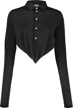 Diesel Femme, Blouses et Chemises, Noir, Taille: 36 FR Cropped Shirt