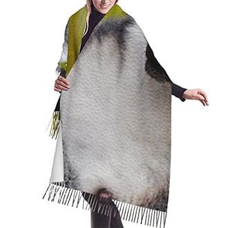 Generic Unisexe Longue Écharpe Châle Lémurien à queue annelée Châle Respirant Foulard Femme pour Femmes Mariage Party 68X196cm