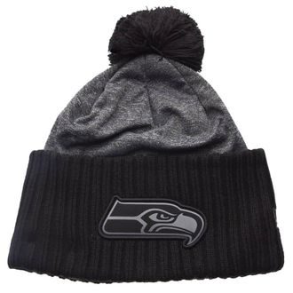 New Era Seattle Seahawks Grey Collection Pom Beanie - One-Size